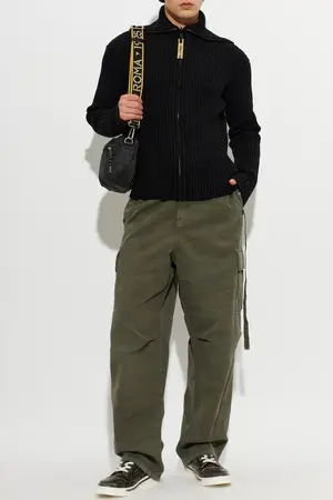 Fendi Wool Cardigan With Stand Collar