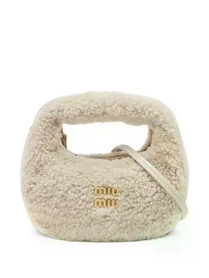 MIU MIU Wander Shearling Hobo Bag