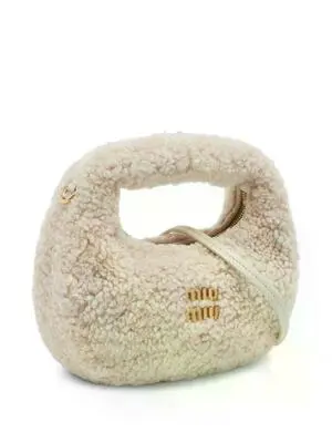 Miu Miu Wander Shearling Hobo Bag