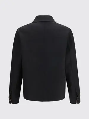 Burberry Single-breasted Short Coat In Pure Merino Wool With Flap Pockets