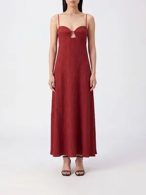 Johanna Ortiz Long Bustier Evening Gown In Viscose With Sweetheart Neckline
