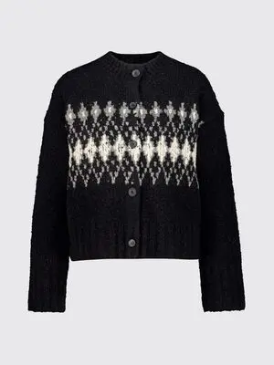 Altuzarra Wool Crewneck Cardigan With Abstract Jacquard Pattern