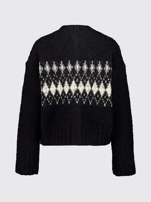 Altuzarra Wool Crewneck Cardigan With Abstract Jacquard Pattern