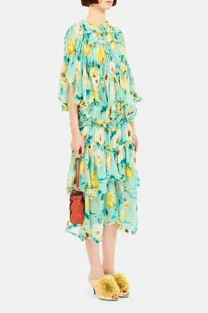Ulla Johnson Lenore Tiered Midi Skirt