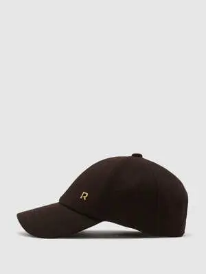 REISS Fiona Wool-blend Flannel Baseball Cap