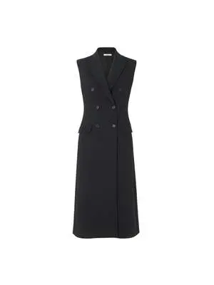Fendi Sleeveless Double-breasted Tailored Midi Dress