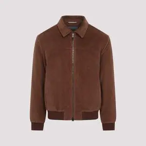 Canali Cotton Bomber Jacket - Brown
