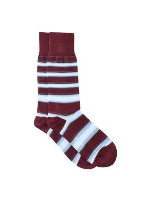 Paul Smith Striped Crew Socks - Red