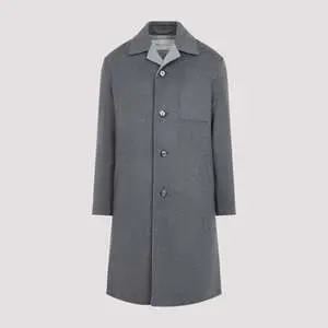 AMI Paris Double-breasted Wool Cashmere Car Coat Jacket