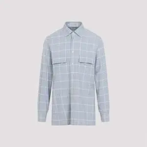 Kiton Plaid Button-up Shirt - Blue