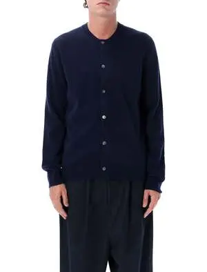Comme Des Garçons Button-front Wool Cardigan - Blu