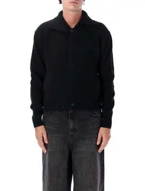 TONYWACK Ribbed Knit Button-front Cardigan - Nero