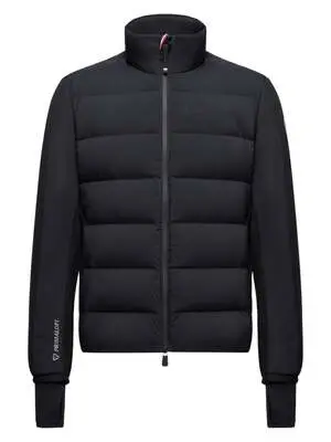 Moncler Stretch Technical Down-lined Jacket With Primaloft Active Insulation And T-shirt Wrist Gaiters - Nero