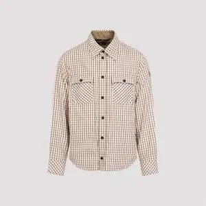 Moncler Cotton Lyocell Shirt - Brown