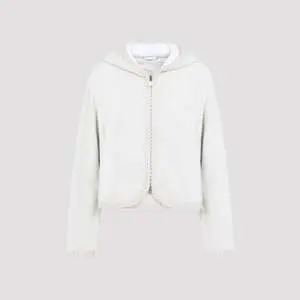 Moncler Zip-up Cardigan In Cotton Blend