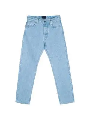 Stone Island Research Curved-front Five-pocket Cotton Jeans With Buttoned Flap