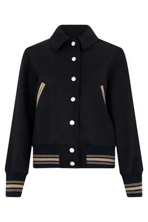 GOLDEN GOOSE Virgin Wool Bomber Jacket For - Black