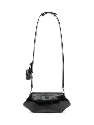 GANNI East West Box Shoulder Bag - Black