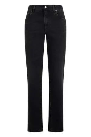 Dolce & Gabbana Slim-fit Straight-cut Jeans With Zip & Button Closure