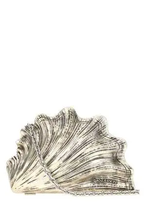 JW Anderson Metal Shell Mini Clutch - Silver