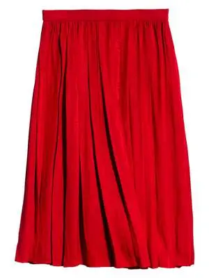 Gucci Interlocking G Chain Silk Jacquard Pleated Skirt, Unlined, Regular Fit