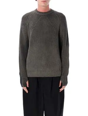 Comme Des Garçons Ribbed Wool Crewneck Sweater - Blu