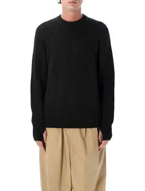Comme Des Garçons Ribbed Wool Crewneck Sweater - Nero