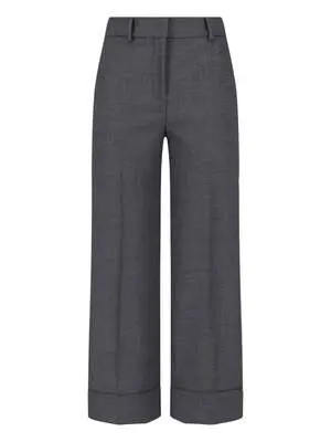 Incotex Wide-leg Cotton Trousers - Grey