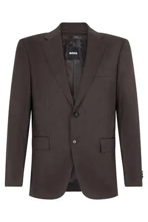 BOSS Modern Fit Single-breasted Two-button Blazer - Brown