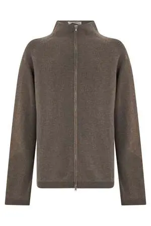 Our Legacy Merino Wool Zip Cardigan With High Collar