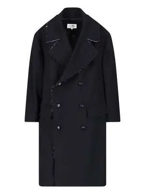 MAISON MARGIELA Distressed Double-breasted Wool Coat