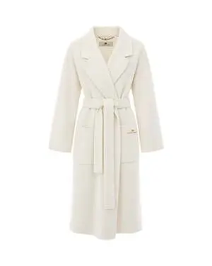 Elisabetta Franchi Belted Wrap Coat