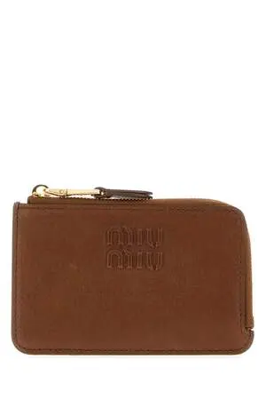 Miu Miu Leather Card Holder Mini 13 Cm X 7 Cm
