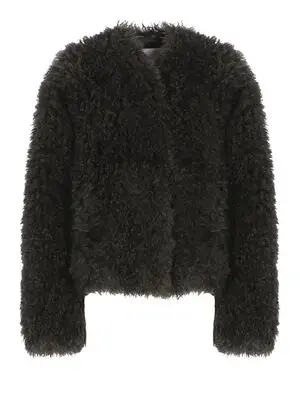 STAND STUDIO Straight Faux Fur Charlotte Jacket - Grigio