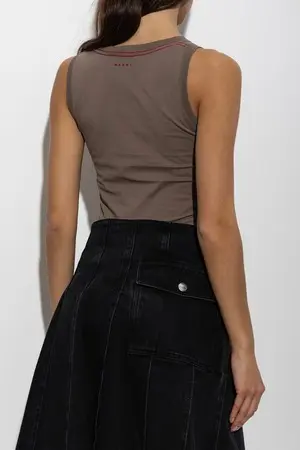 Marni Cotton Top With Crew Neckline