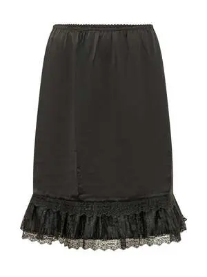 GANNI Fluid Frill Skirt - Black