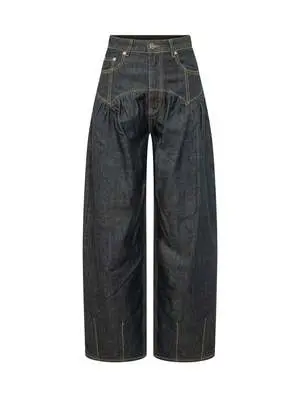 GANNI Denim Corset Jeans - Rinse