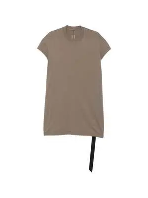 Rick Owens Ribbed Collar Sleeveless Cotton T-shirt - Grigio