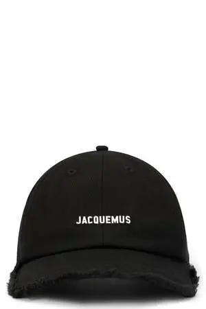 Jacquemus Cotton Logo Cap With White Front Inscription