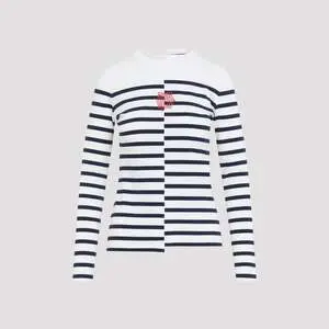 JEAN PAUL GAULTIER Stretch Cotton Asymmetric Long Sleeve Top