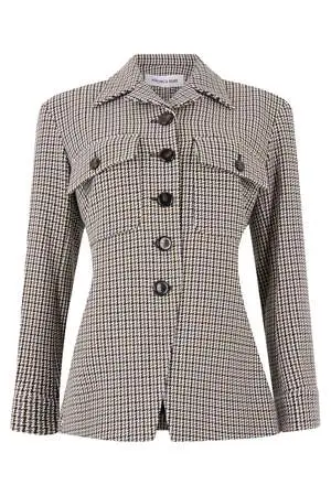 Veronica Beard Twill Jacket With French Collar