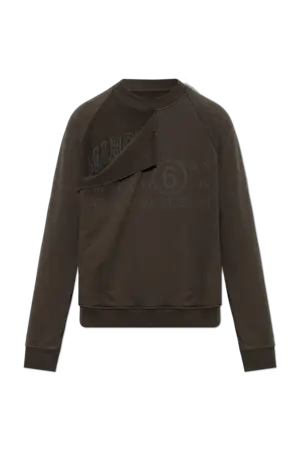 MAISON MARGIELA Logo Sweatshirt - Brown