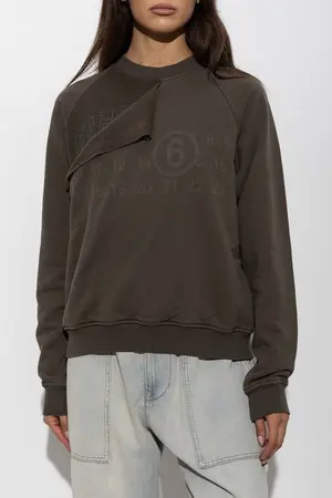 MAISON MARGIELA Logo Sweatshirt - Brown