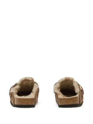 BIRKENSTOCK Boston Shearling Slippers - Brown