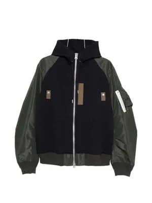 Sacai Zipped Sweatshirt By - Blue