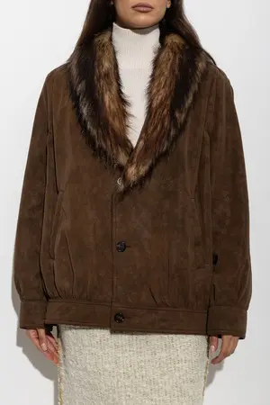 MAISON MARGIELA Jacket With Faux Fur Collar