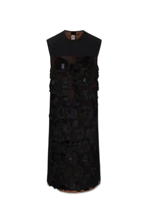 Marni Long Dress With Embellishments - Black