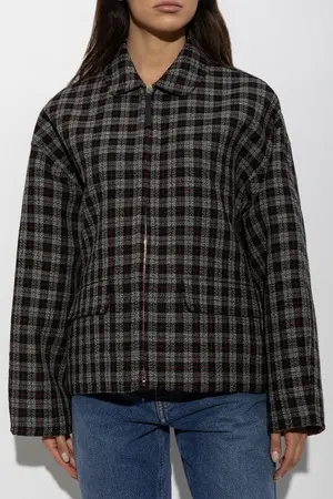 Marni Oversized Checked Jacket - Grey