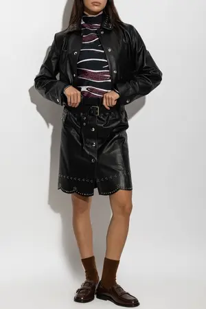 Marni Leather Jacket With Collar