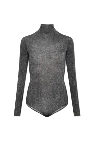 MAISON MARGIELA Herringbone Pattern Bodysuit - Grey